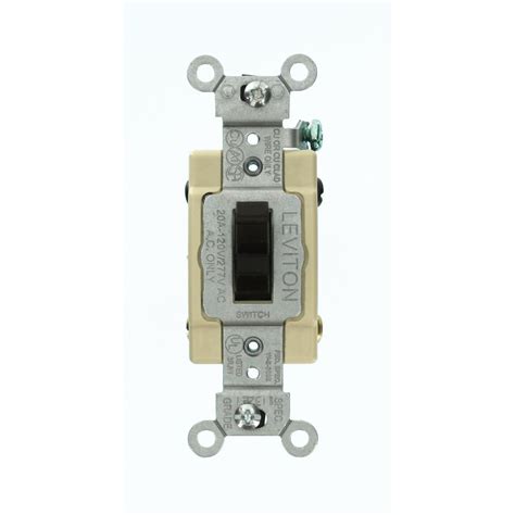 Leviton 20 Industrial Grade Heavy Duty 4 Way Toggle Switch Brown