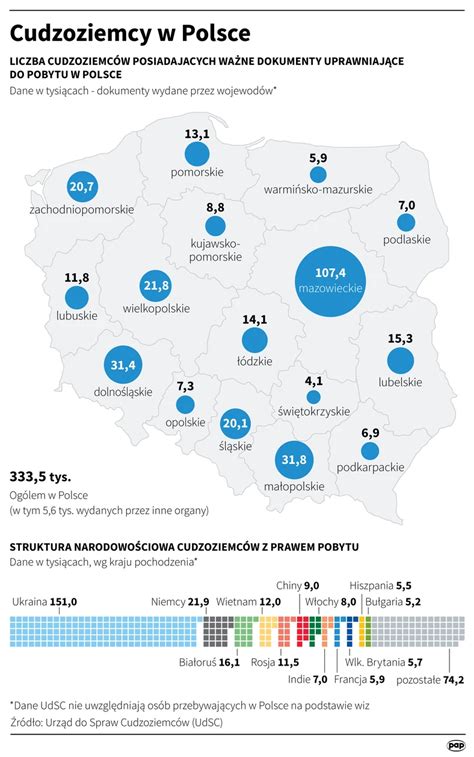 Cudzoziemcy w Polsce INFOGRAFIKA Podróże