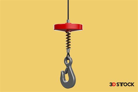 Buffer Spring Lifting Crane Eye Hook Electric Hoist Wire Rope 3d Stock 3d Models For