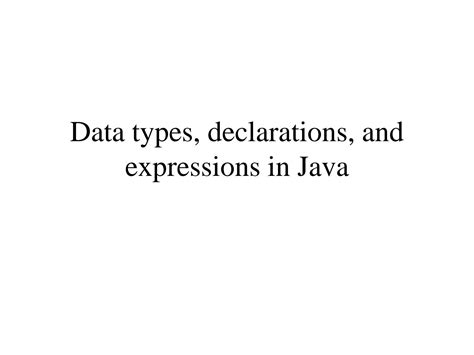 SOLUTION Data Types Declarations And Expressions In Java Studypool