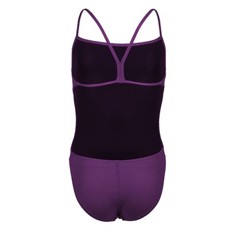 Arena Challenge Solid Girls Swimsuit Plum