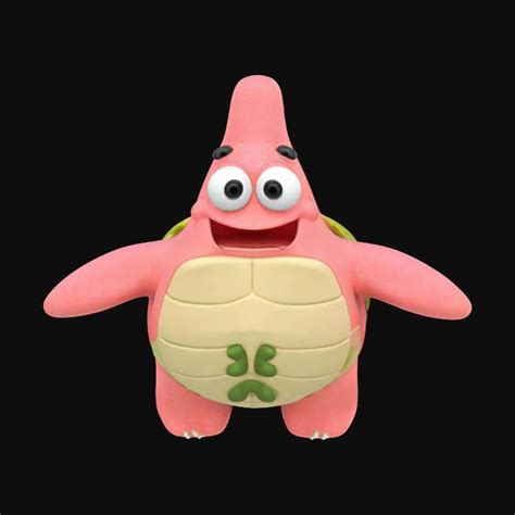 Patrick Star As A Turtle Download Free 3d Models Generated With Meshy Ai By Themr10k