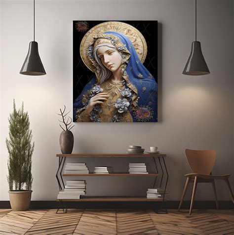 Virgin Mary Poster Mother Of Christ Poster Virgin Mary Wall Art