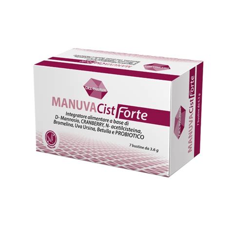 Manuva Cist Forte 7 Bustine Integratore Per Le Vie Urinarie FarmaGevi