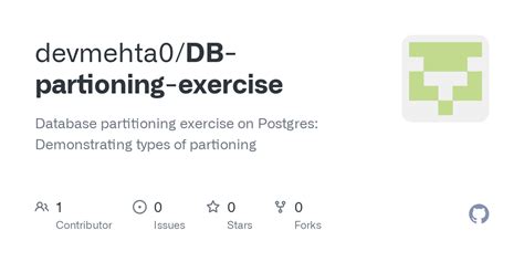 Github Devmehta0 Db Partioning Exercise Database Partitioning