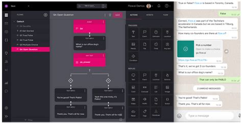 code based actions build a bot quiz for whatsapp