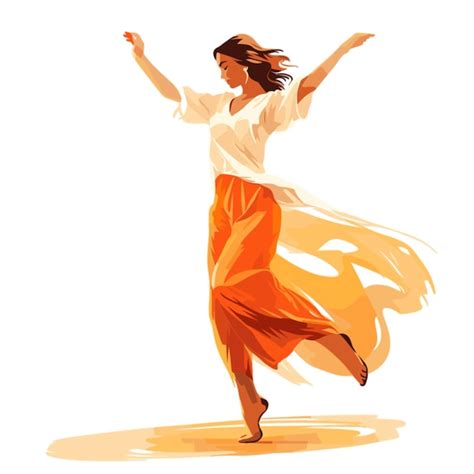 Premium Vector Woman Dancing Vector On White Background