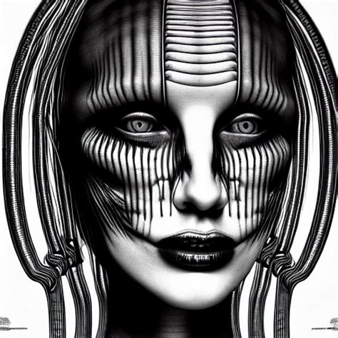 Beautiful Woman Hr Giger Style · Creative Fabrica