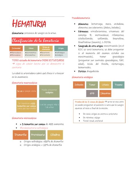 Hematuria Pdf Vejiga Urinaria Enfermedades Y Trastornos