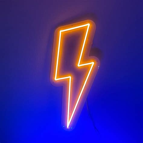 Lightning Bolt Neon Sign Led Thunder Neon Light Weather Neon Sign