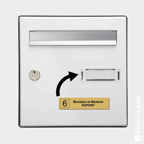 Plaque De Boite Aux Lettres Personnalis E Glisser Dans Le Porte