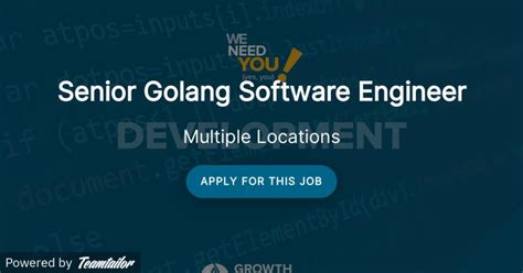 senior golang software engineer growth acceleration partners