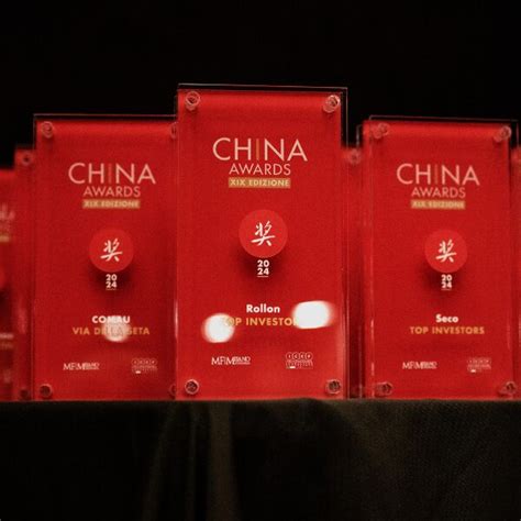 Rollon Insignita Del Premio China Awards TOP INVESTORS 2024 Rollon Italia