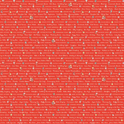 My Favorite Things Red Love Letters Yardage By Lori Woods For Poppie C