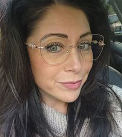 Glitter Rose Gold And Purple Polygon Eyeglasses