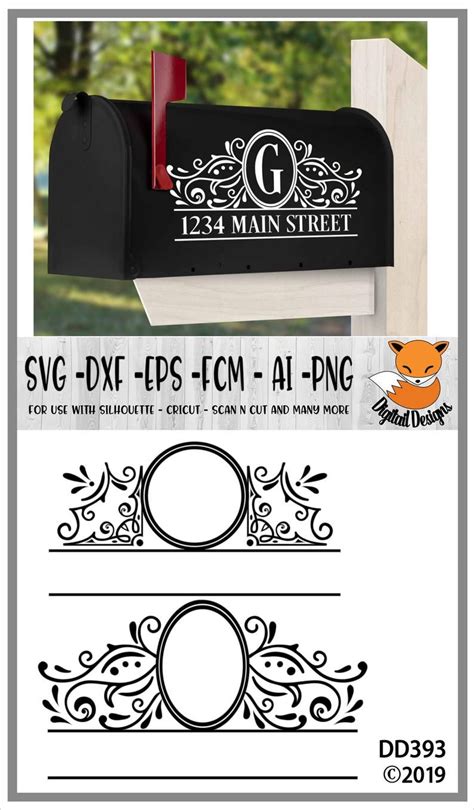 Mail Box Decal SVG Png Dxf Eps Ai Fcm Address Etsy Mailbox Monogram