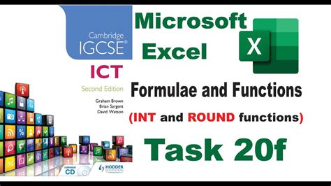 Task 20f Igcse Ict Hodder Education Microsoft Excel Using The Int