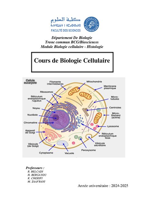 Cours De Biologie Cellulaire 3 Bio Cell Histo Bioscience Département