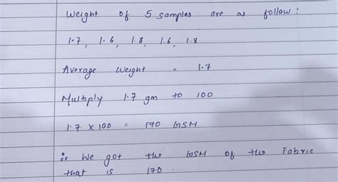 Learn 2 Formula For Gsm Calculation Rtextiles