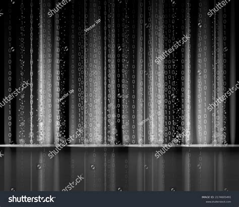 Technology Binary Abstract Background Matrix Style Stock Vector
