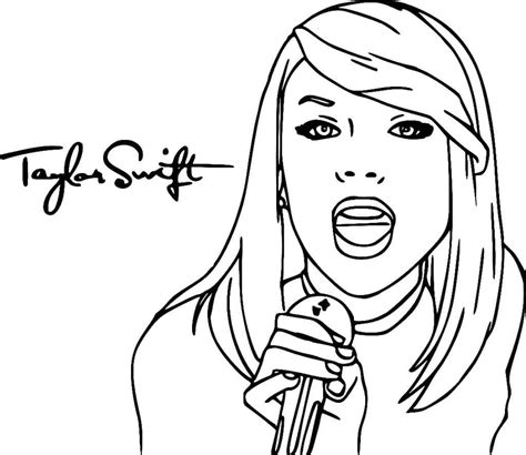 Coloriage Taylor Swift Pour Enfant Dessin Gratuit à Imprimer