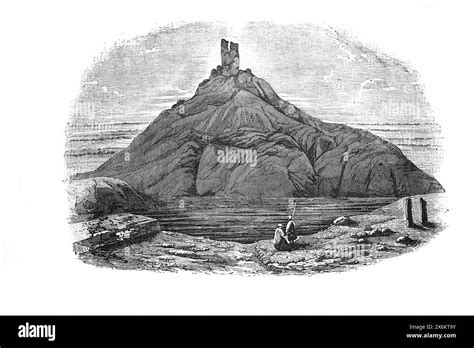 Wood Engraving Of Babylon Birs Nimrod With The Euphrates In The