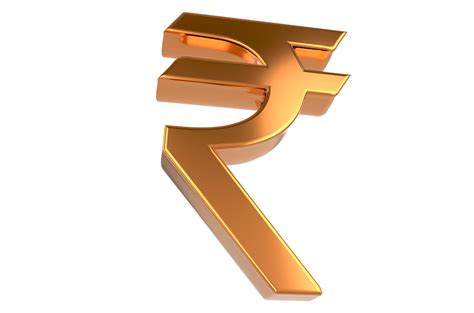 Golden Rupees Sign Symbol 3d Render Png 13775574 Png