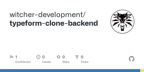 Github Witcher Developmenttypeform Clone Backend