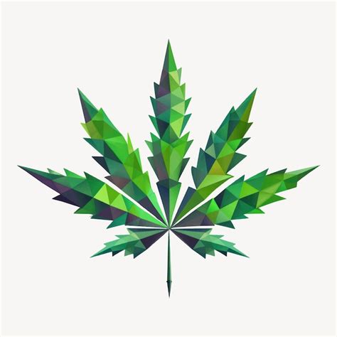 Premium Vector Geometric Cannabis Leaf Illustration