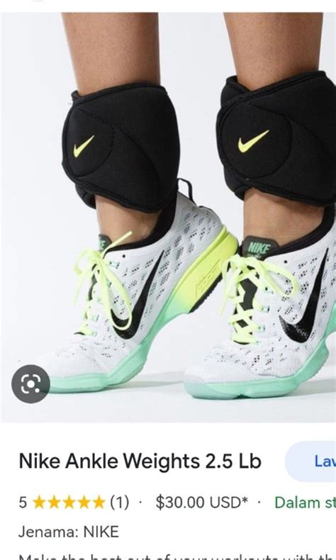 Nike Ankle Weights 5lb Sports Equipment Exercise And Fitness Weights And Dumbells On Carousell