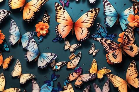 Premium Photo Butterfly Pattern