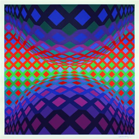 Victor Vasarely 1906 1997 Vasarely Untitled Colorful Geometric