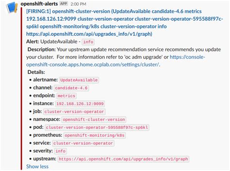 Sending Alerts To Slack In OpenShift GExperts Inc