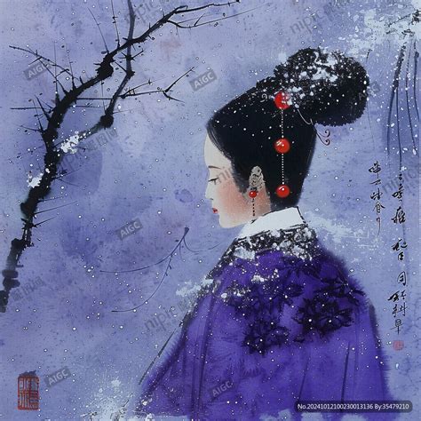 Ai创作图清宫美人插画 清朝美人插画 清朝美女插画 水彩清朝美女 清宫插画古装美女 清朝格格插画 手绘宫女 古装美女水彩国画 彩绘韩国水墨韩国插画 仕女赏雪图 梅花和女孩水墨画 宫廷美女仕女图