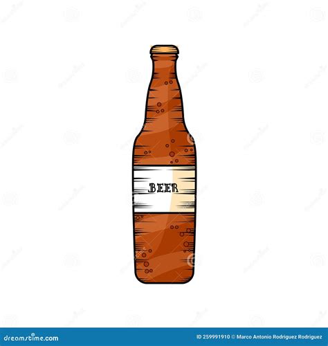 Isolated Beer Bottle Oktoberfest Season Vector Stock Vector