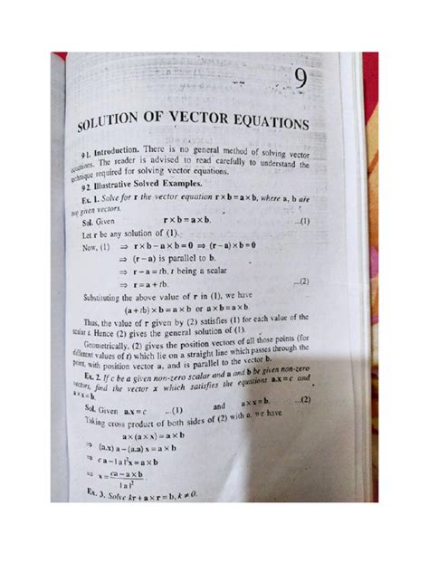 Vector Equations Pdf
