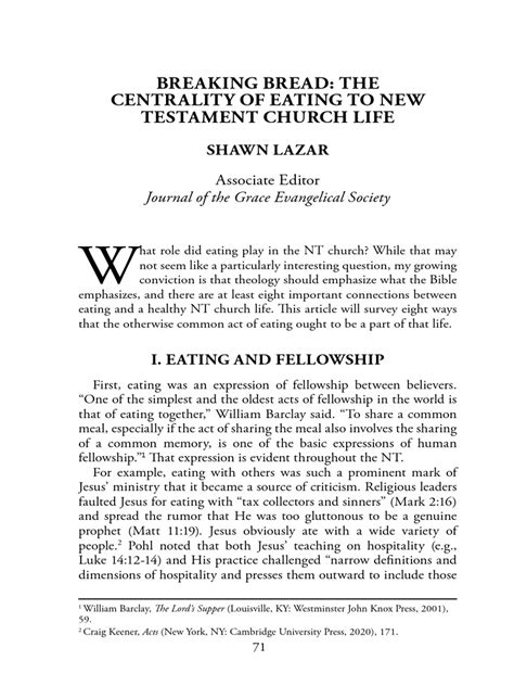 Breaking Bread Pdf Paul The Apostle Eucharist