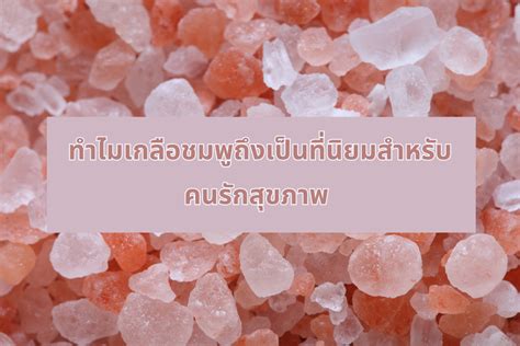 ทำไมเกลือชมพูถึงเป็นที่นิยมสำหรับคนรักสุขภาพ Singchai