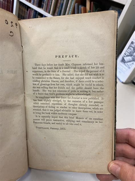 Memoir Of Mrs Eliza Ann Chipman Wife Of The Rev William Chipman Of Pleasant Valley