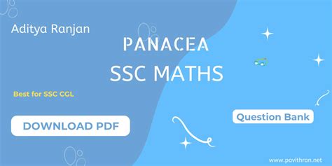 Ssc Maths By Aditya Ranjan Pdf For Ssc Cgl Pavithran Net