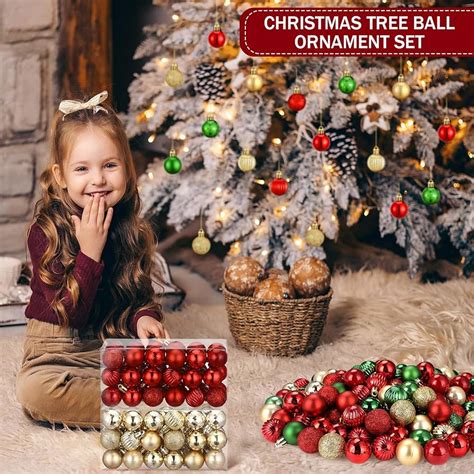 Mini Christmas Balls 216 Pcs Mini Christmas Ball Ornaments 118 Inch
