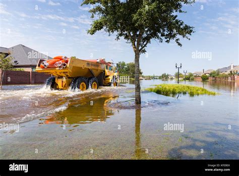 Mobile Flood Pumps Are Brought To The Riverstone Neighborhood For