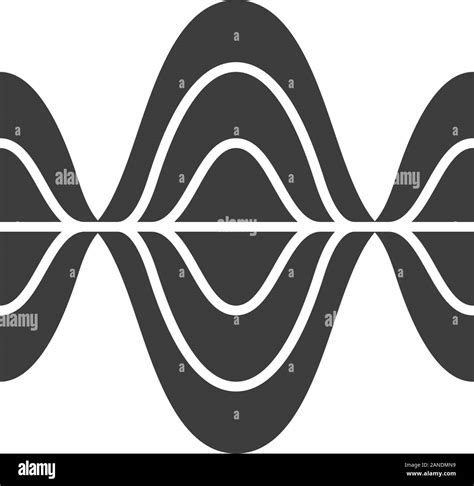 Voice Recording Glyph Icon Silhouette Symbol Vibration Noise Level