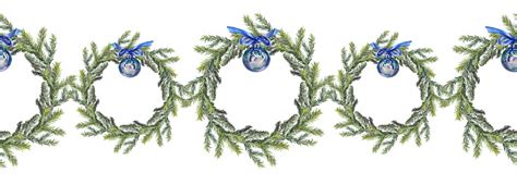 흰색 배경에 녹색 크리스마스 트리 전나무 화환이있는 수채화 이음새가 없는 림 원 프레임 테두리 템플릿입니다 새해 축하 초대 또는 벽지를위한 복사 공간이있는 현실적인 손으로