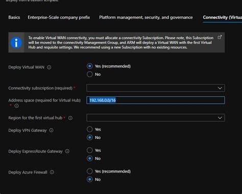 Azure Vwan Bootstrapping Suggests 16 Hub Address Range · Issue 440 · Azureenterprise Scale
