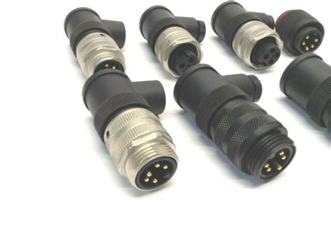 Lot Of 8 Lumberg Automation Connectors 5 Pin Male 4 Pin Female Ebay