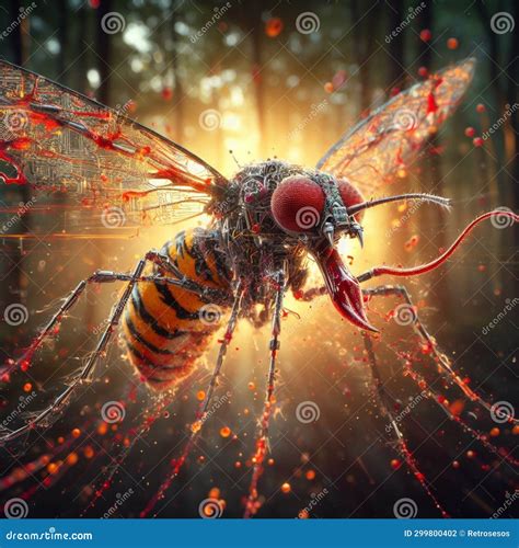 Genetically Modified Macro Closeup Of Nano Robot Engineered Weapon
