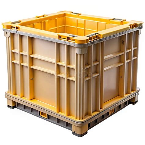 Plastic Heavy Duty Shipping Crate Impact Resistant Stock Illustration Illustration Of