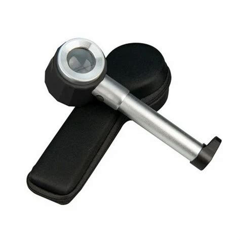 Hand Held 10 X Scale Optical Glass Lighting Metal Hand Held Magnifier