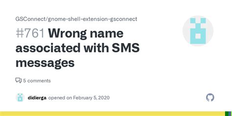 Wrong Name Associated With Sms Messages · Issue 761 · Gsconnectgnome
